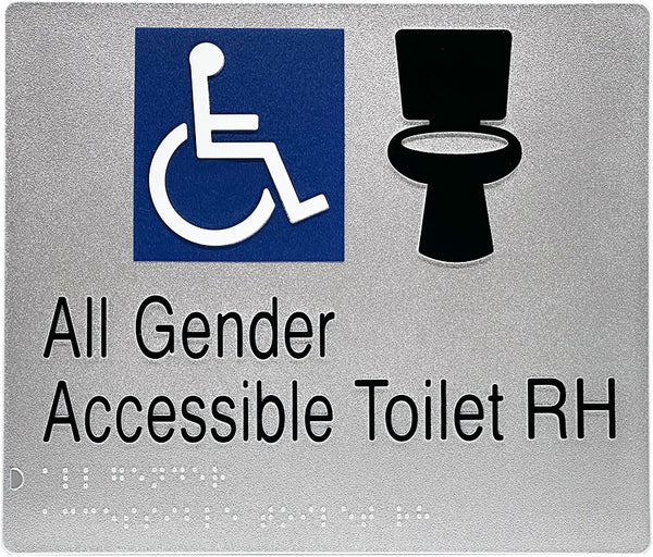 Braille & Tactile All Gender Accessible Toilet (RH) – Bractile Signs