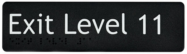 Braille & Tactile Exit Level 11 Sign – Bractile