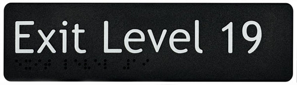 Braille & Tactile Exit Level 19 Sign – Bractile