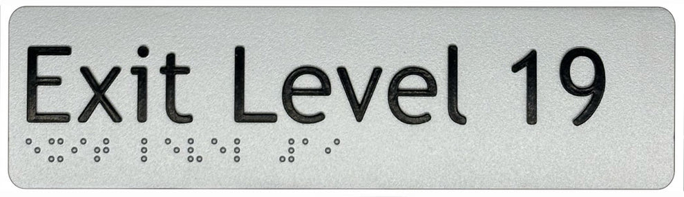 Braille & Tactile Exit Level 19 Sign – Bractile