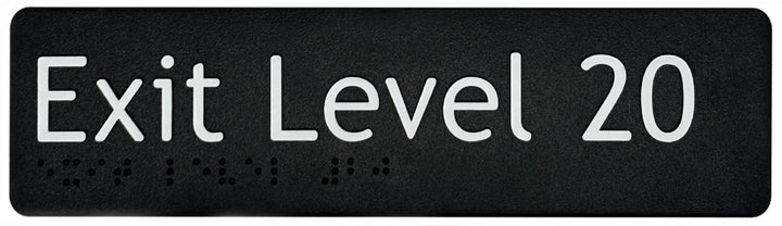 Braille & Tactile Exit Level 20 Sign – Bractile