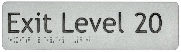 Braille & Tactile Exit Level 20 Sign – Bractile