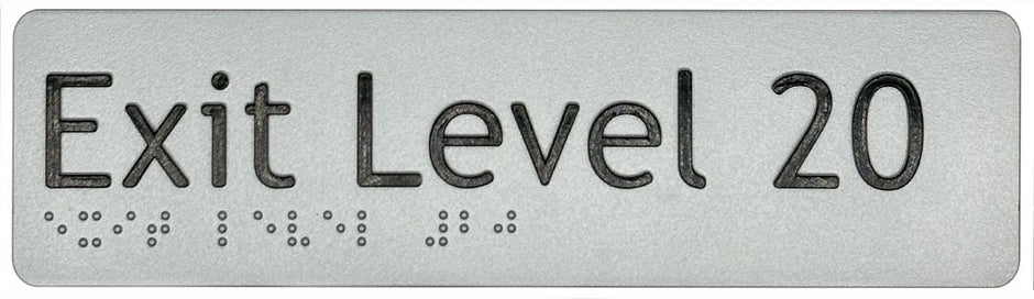 Braille & Tactile Exit Level 20 Sign – Bractile