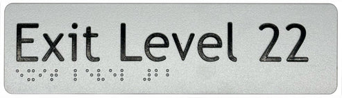 Braille & Tactile Exit Level 22 Sign – Bractile