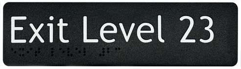 Braille & Tactile Exit Level 23 Sign – Bractile