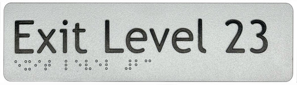 Braille & Tactile Exit Level 23 Sign – Bractile