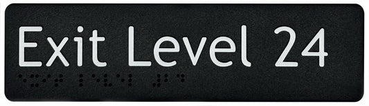 Braille & Tactile Exit Level 24 Sign – Bractile