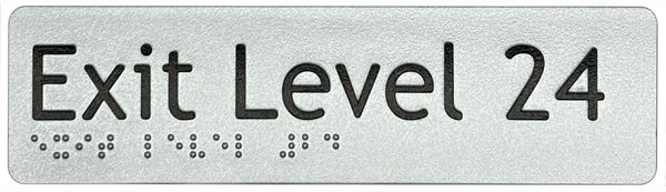 Braille & Tactile Exit Level 24 Sign – Bractile Signs