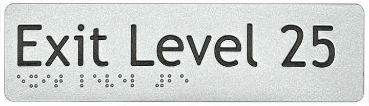 Braille & Tactile Exit Level 25 Sign – Bractile