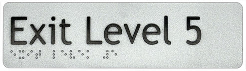 Braille & Tactile Exit Level 5 Sign – Bractile