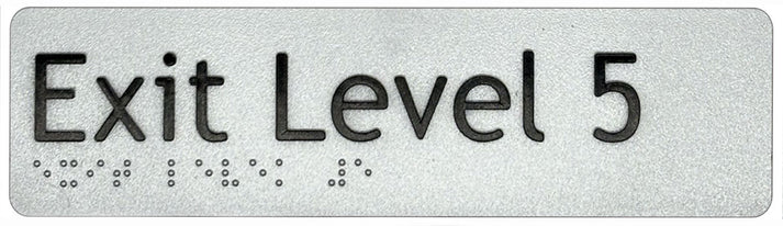 Braille & Tactile Exit Level 5 Sign – Bractile