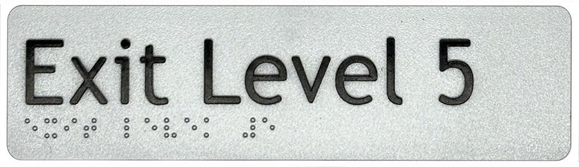 Braille & Tactile Exit Level 5 Sign – Bractile