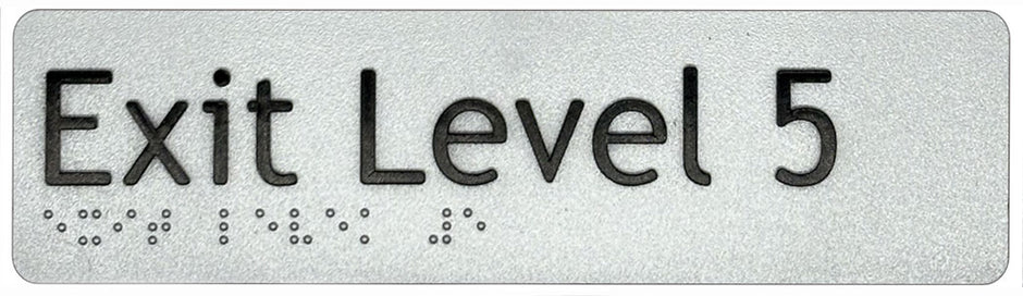 Braille & Tactile Exit Level 5 Sign – Bractile