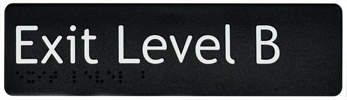 Braille & Tactile Exit Level Basement Sign – Bractile