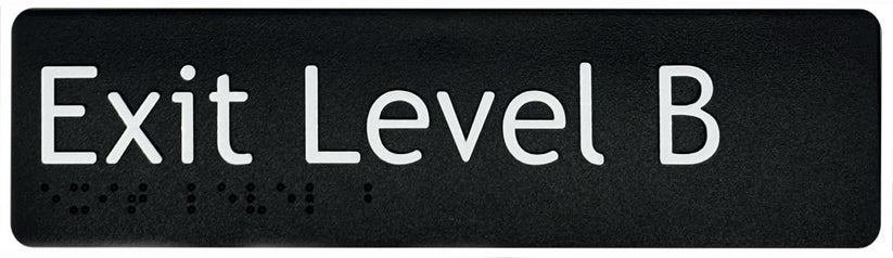 Braille & Tactile Exit Level Basement Sign – Bractile