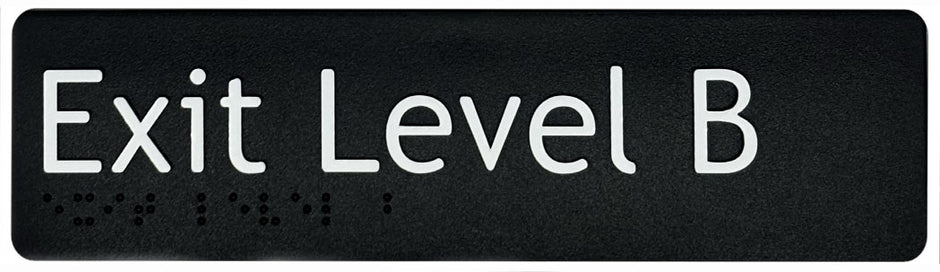 Braille & Tactile Exit Level Basement Sign – Bractile