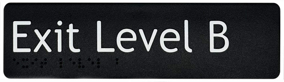 Braille & Tactile Exit Level Basement Sign – Bractile