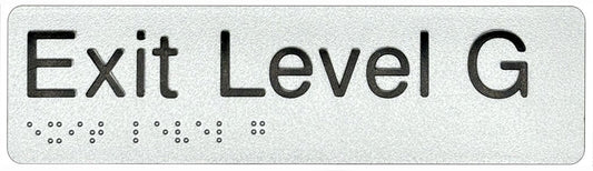 Braille & Tactile Exit Level Ground Sign – Bractile