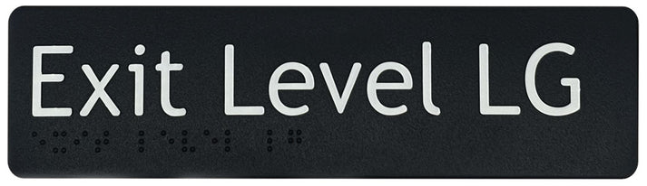 Braille & Tactile Exit Level Lower Ground Sign – Bractile