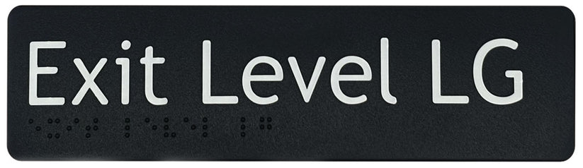 Braille & Tactile Exit Level Lower Ground Sign – Bractile