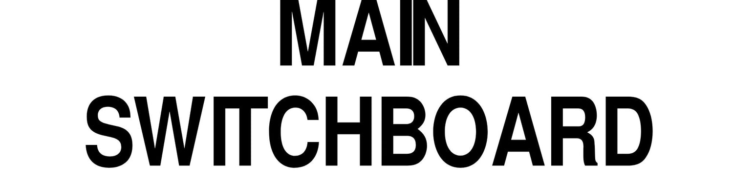 Main Switchboard Vinyl Sticker – Bractile