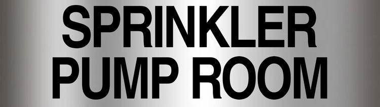 Sprinkler Pump Room Sign - Aluminium – Bractile