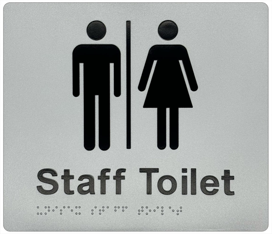 Braille & Tactile Male | Female Airlock Staff Toilet Sign – Bractile