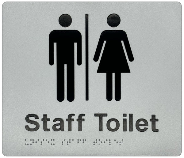 Braille & Tactile Male | Female Airlock Staff Toilet Sign – Bractile Signs