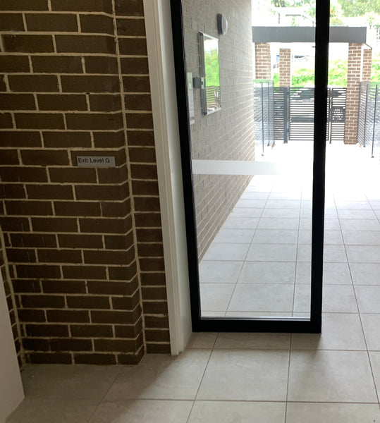 Safety Visual Glazing Strip – Bractile Signs