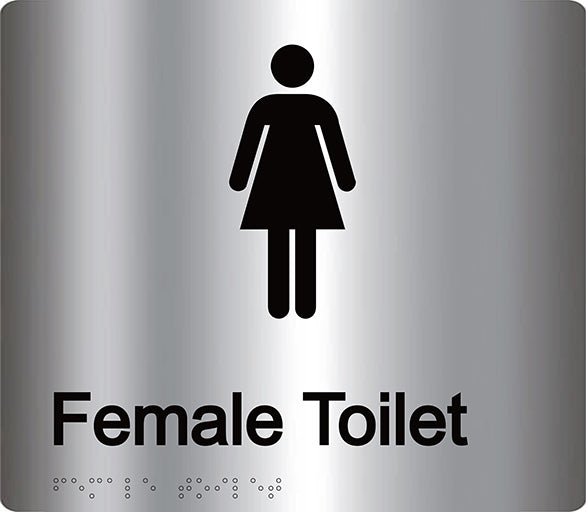 Female Toilet Sign - Aluminium – Bractile Signs