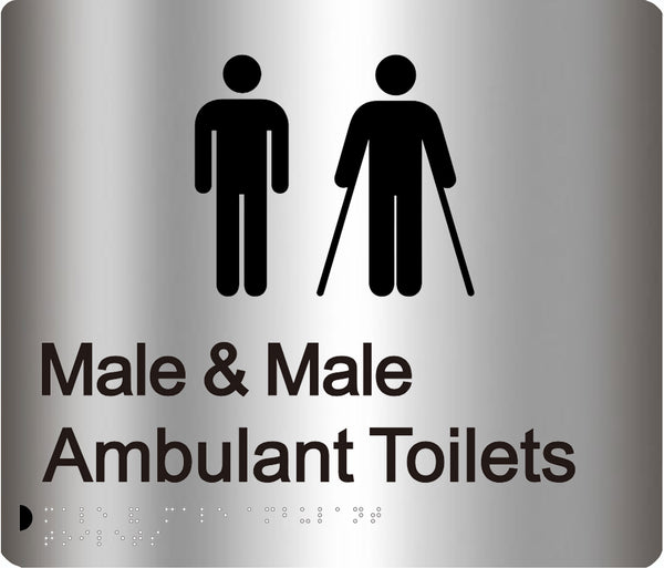 Male Toilet & Male Ambulant Toilet Sign (Airlock Sign) - Aluminium ...