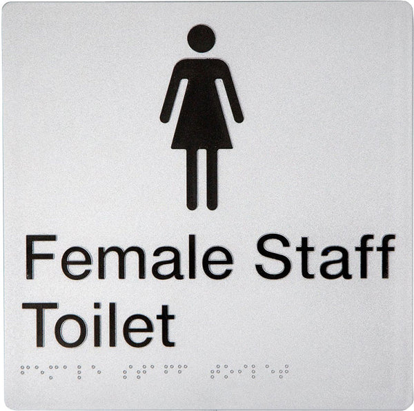 Braille & Tactile Female Staff Toilet Sign – Bractile Signs