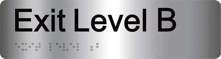 Braille & Tactile Exit Level 1 Sign – Bractile Signs