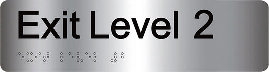 Braille & Tactile Exit Level 1 Sign – Bractile