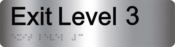 Braille & Tactile Exit Level 1 Sign – Bractile Signs