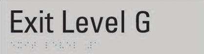 Braille & Tactile Exit Level Ground Sign – Bractile Signs