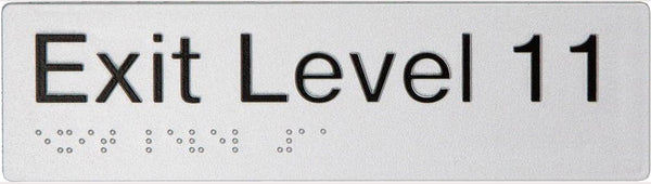 Braille & Tactile Exit Level 11 Sign – Bractile Signs