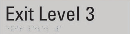 Braille & Tactile Exit Level 3 Sign – Bractile Signs