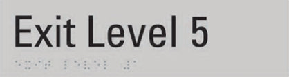 Braille & Tactile Exit Level 5 Sign – Bractile Signs