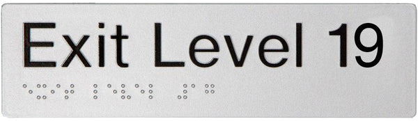 Braille & Tactile Exit Level 19 Sign – Bractile Signs