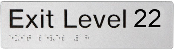 Braille & Tactile Exit Level 22 Sign – Bractile Signs