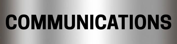 Communications Sign - Aluminium – Bractile Signs