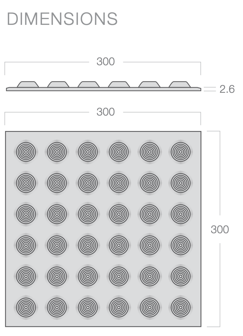 Tactile Ground Surface Hazard Peel & Stick Indicator – Bractile